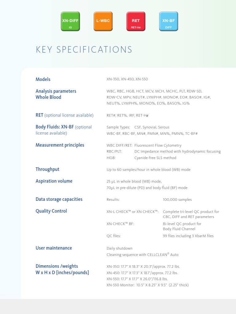 XN L Series Product Specification June2017 | PDF