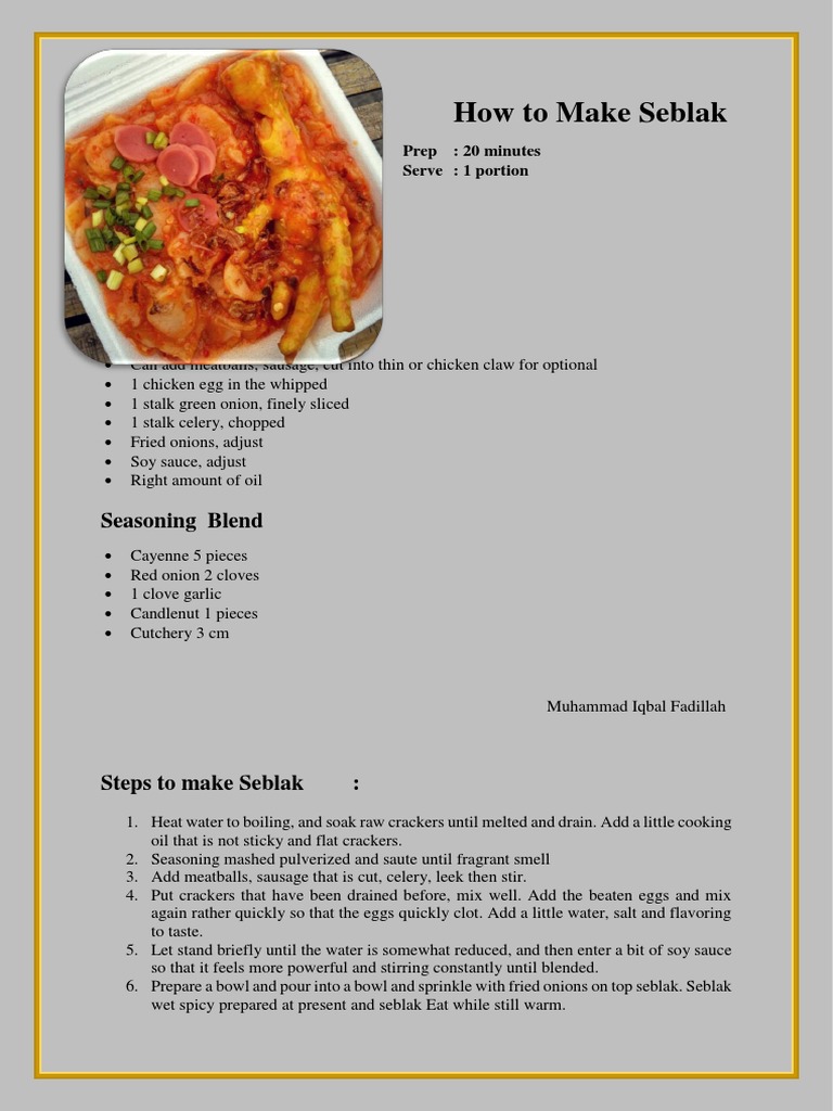 How to Make Seblak: A Concise Recipe for the Indonesian Spicy Noodle ...