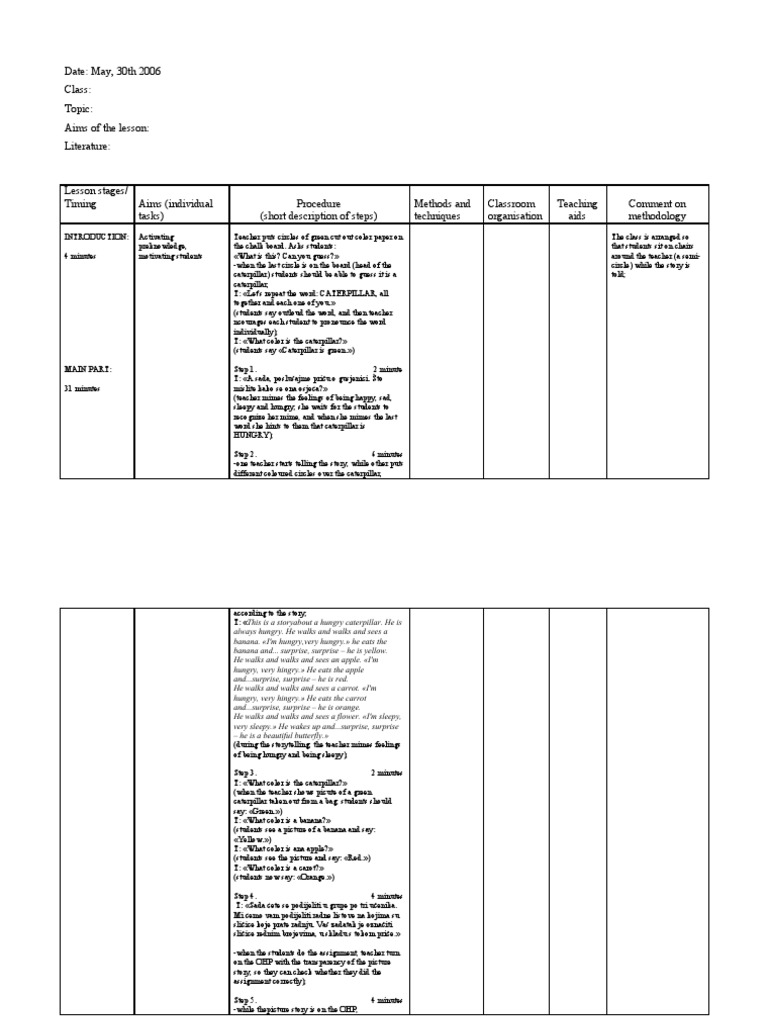 Storytelling Lesson Plan | PDF | Lesson Plan | Teachers
