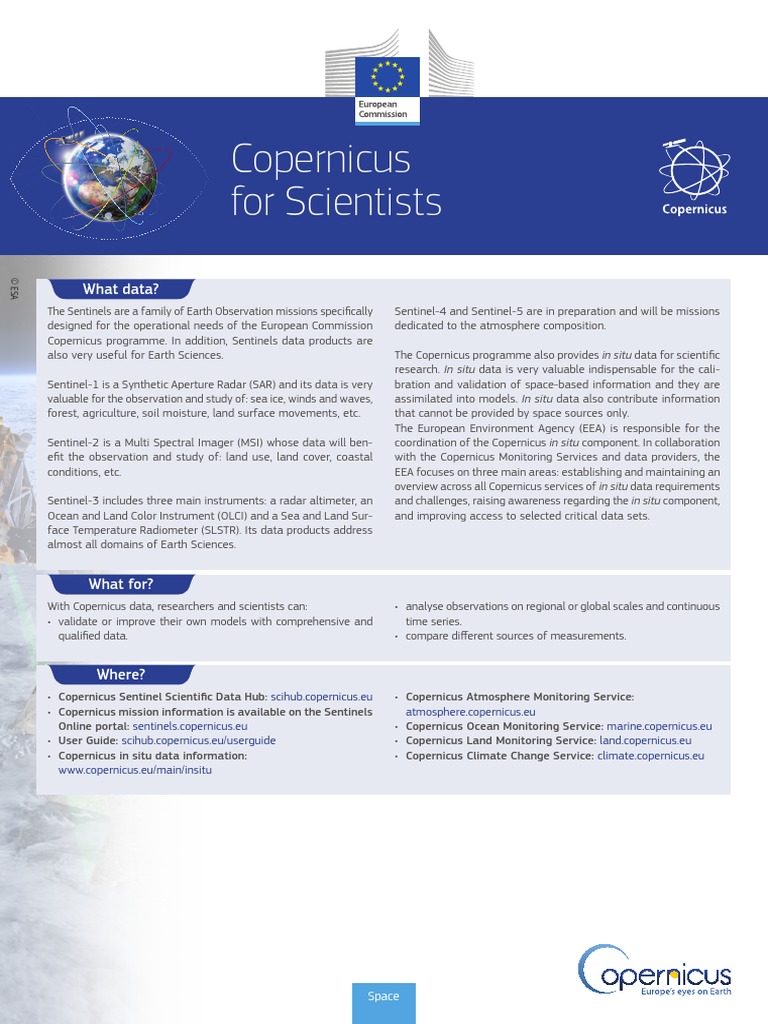 Copernicus For Scientists: What Data? | PDF | Earth Sciences | Geography