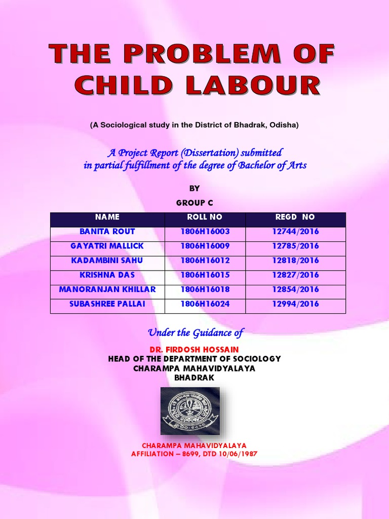 The Problem of Child Labour: A Sociological Study of Child Labour in ...