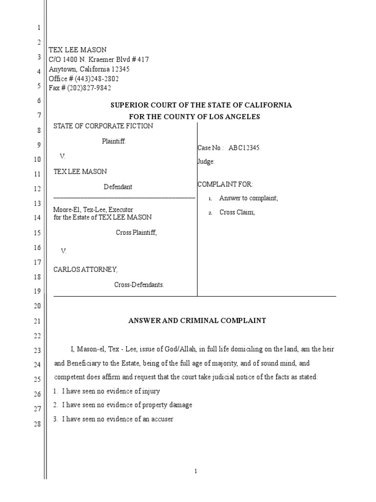 TLM-Counter-Criminal-Complaint (1).pdf | Affidavit | Perjury