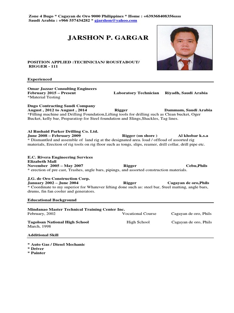 Jarshon Resume | PDF