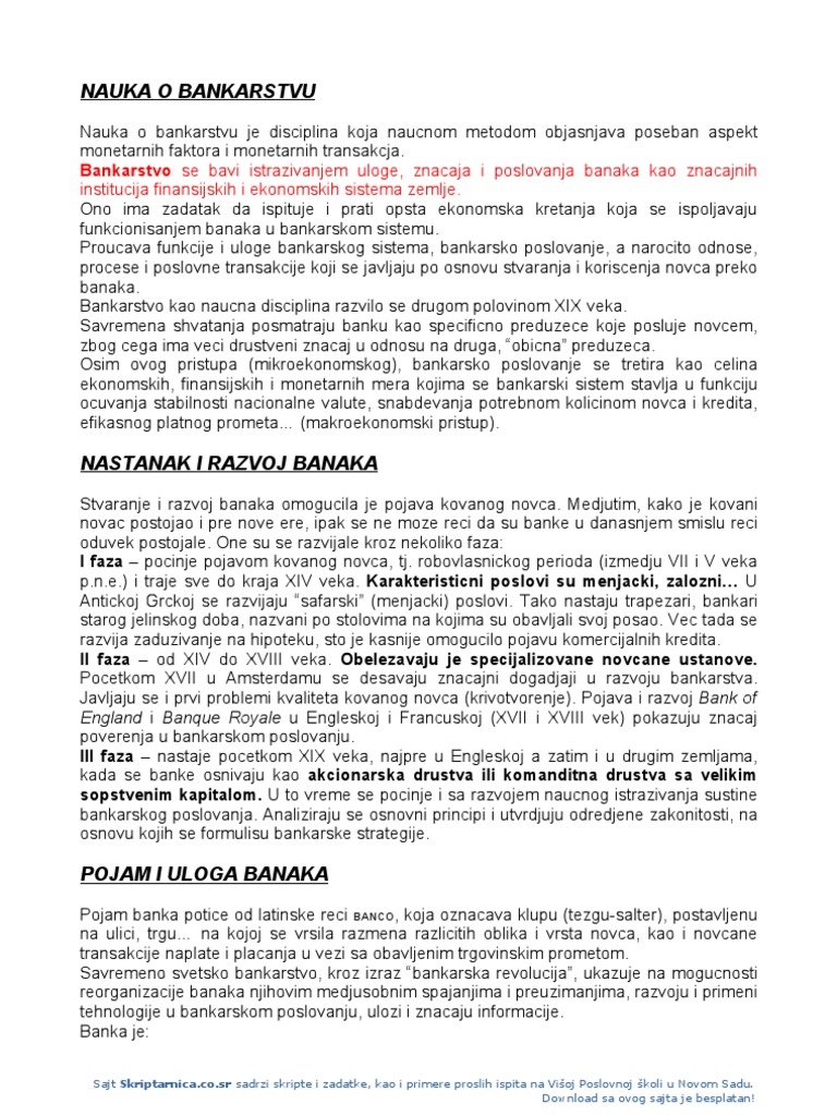 Bankarstvo | PDF