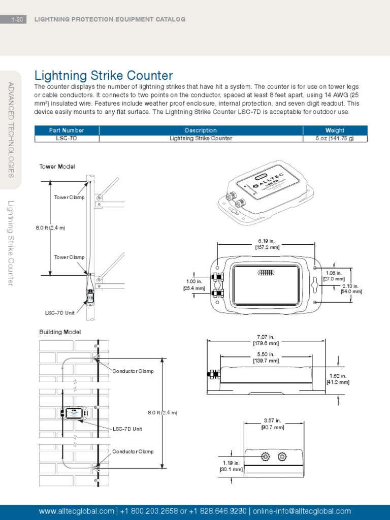 Lightning Strike Counter: Lightning Protection Equipment Catalog | PDF ...