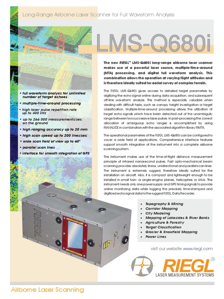 LMS-Q680i: Long-Range Airborne Laser Scanner For Full Waveform Analysis ...
