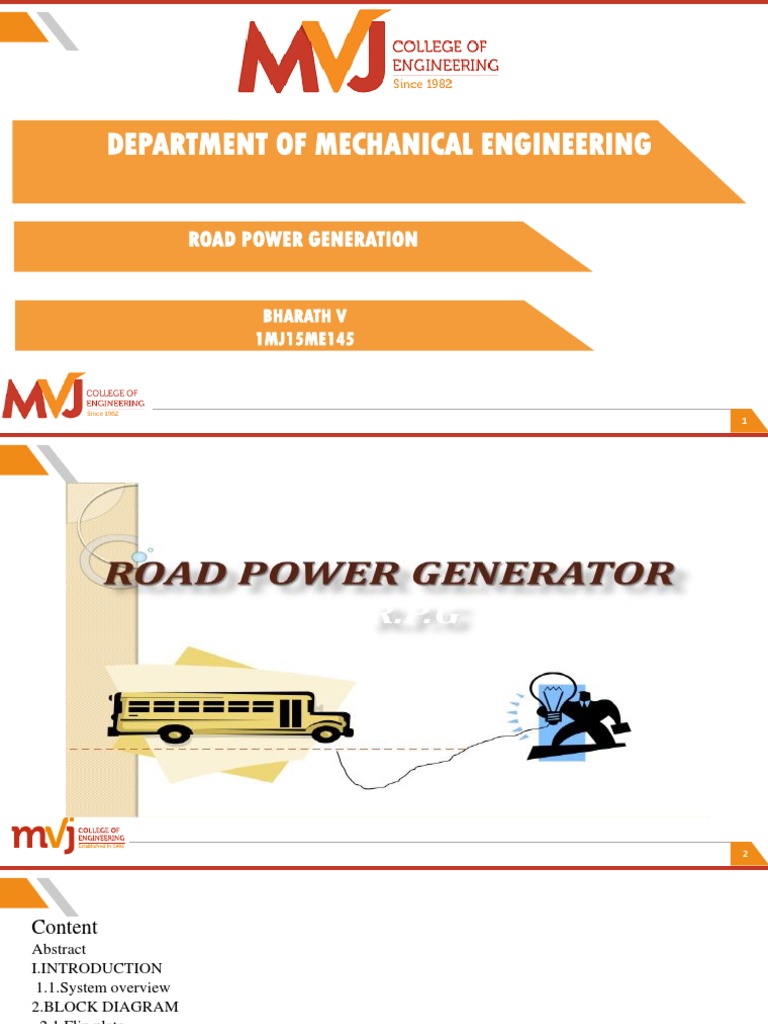 Road Power Generation | PDF | Electricity Generation | Electric Power