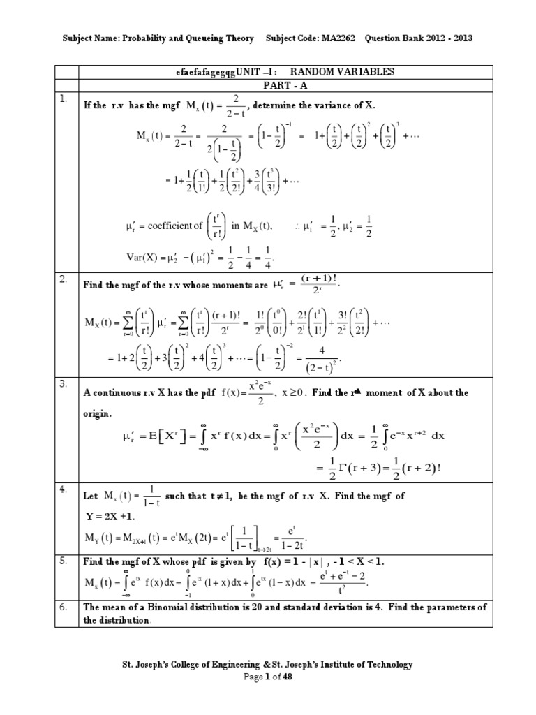 2229 | PDF | Probability Density Function | Expected Value