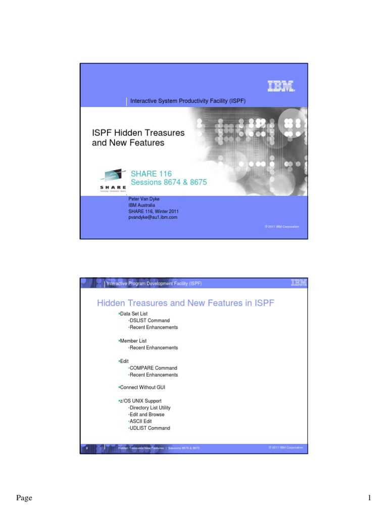 S8674 Ispf Hidden Treasures Pdf Command Line Interface Computer