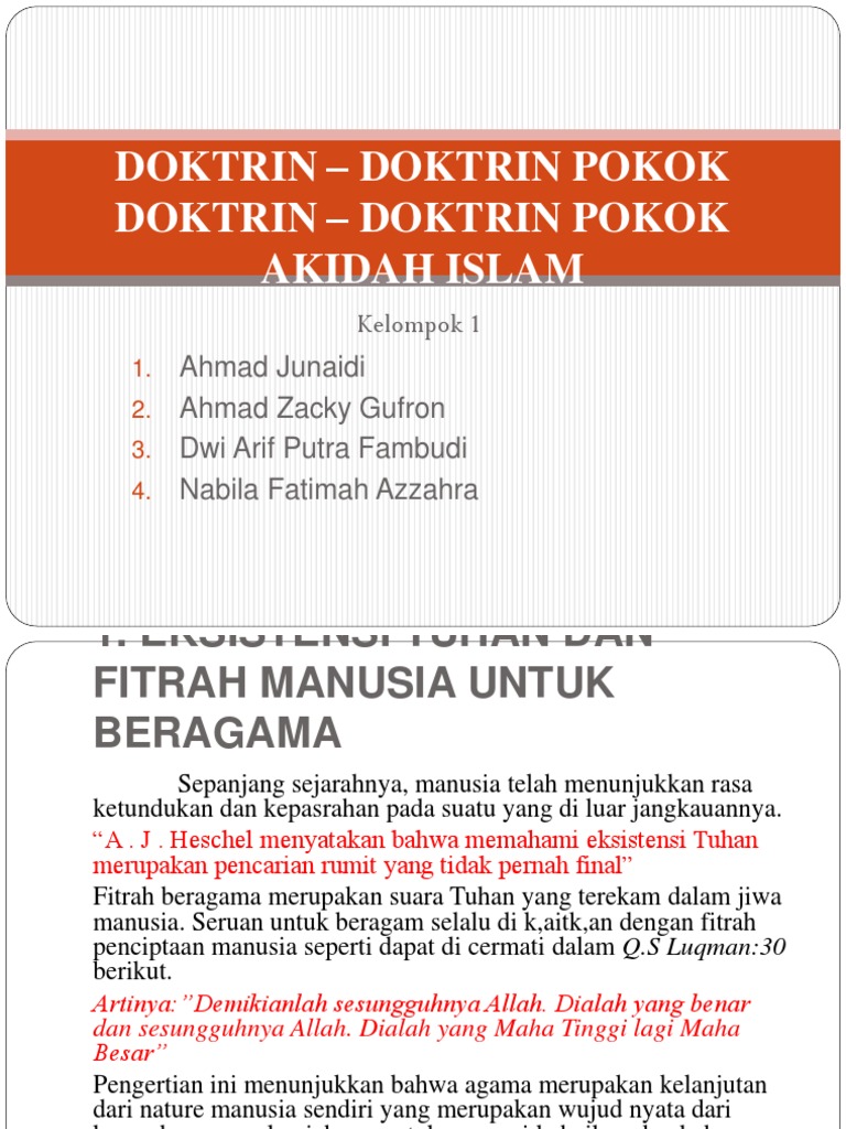 Doktrin - Doktrin Pokok Doktrin - Doktrin Pokok-Pai | PDF