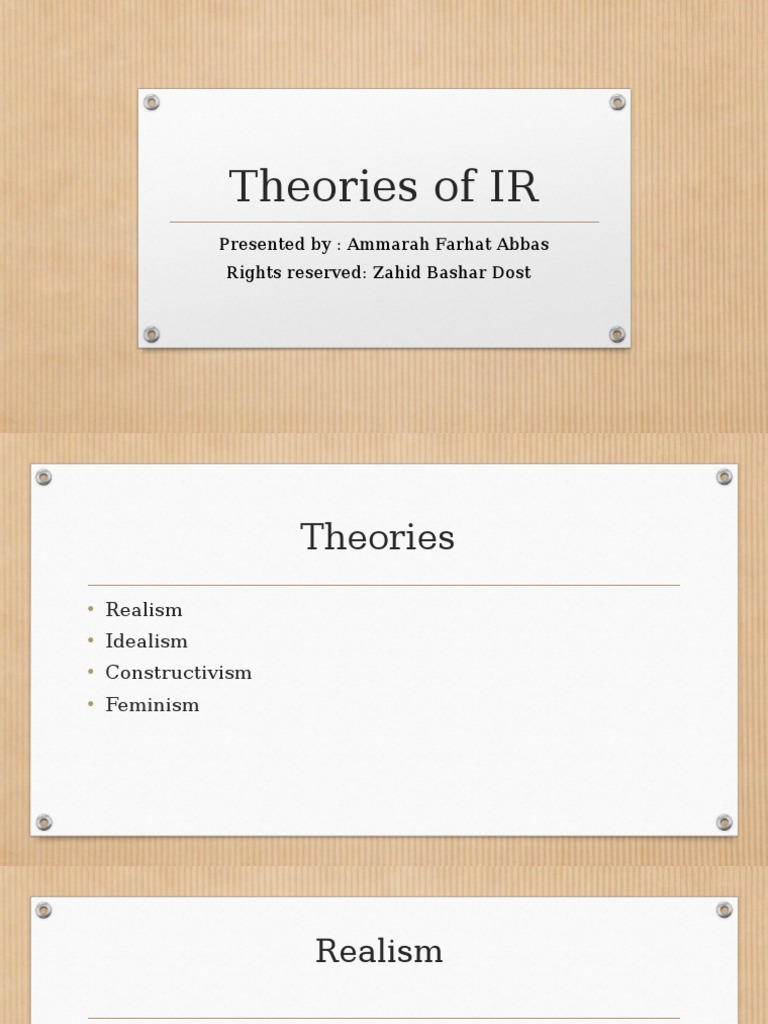 Theories of IR | PDF | International Relations | Feminism