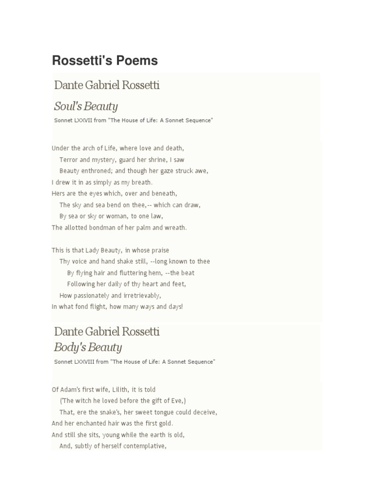 Rossetti | PDF