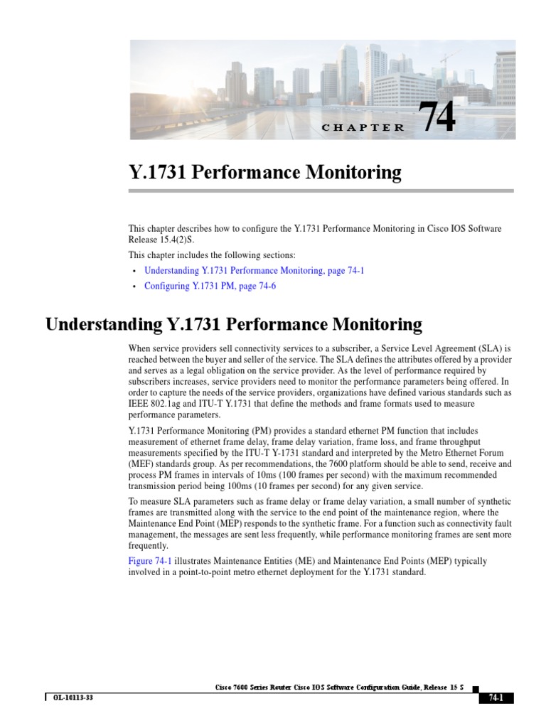 Understanding Y.1731 Performance Monitoring | PDF | Service Level ...