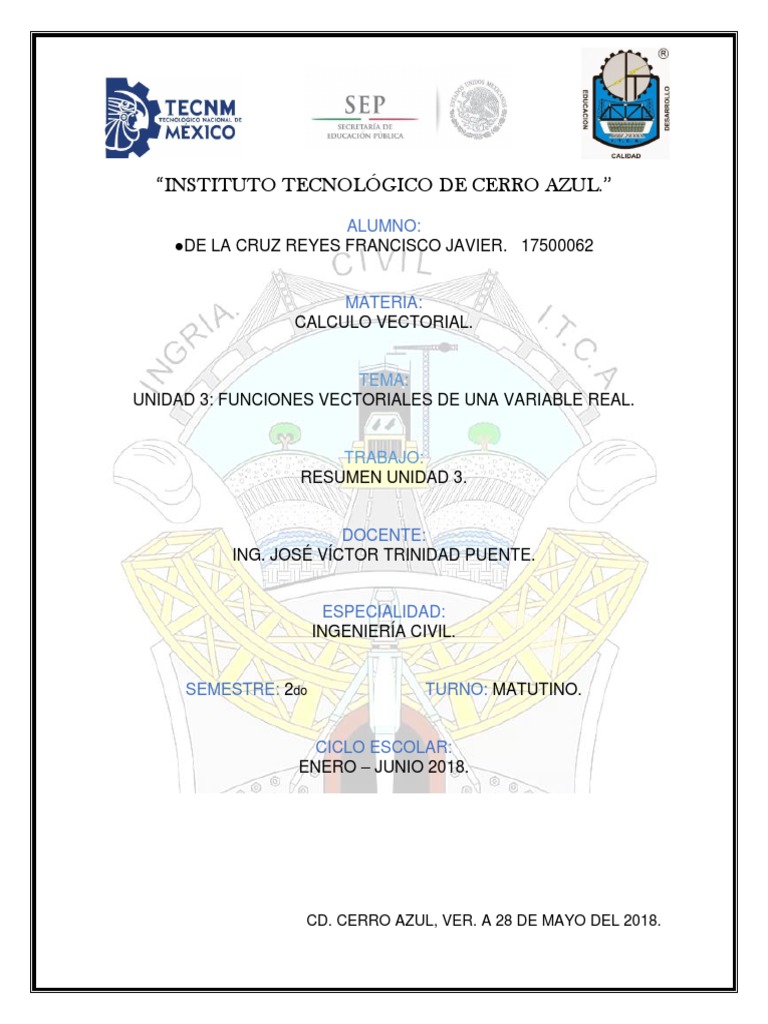 Calculo Vectorial Unidad 3 | PDF | Vector Euclidiano | Curva