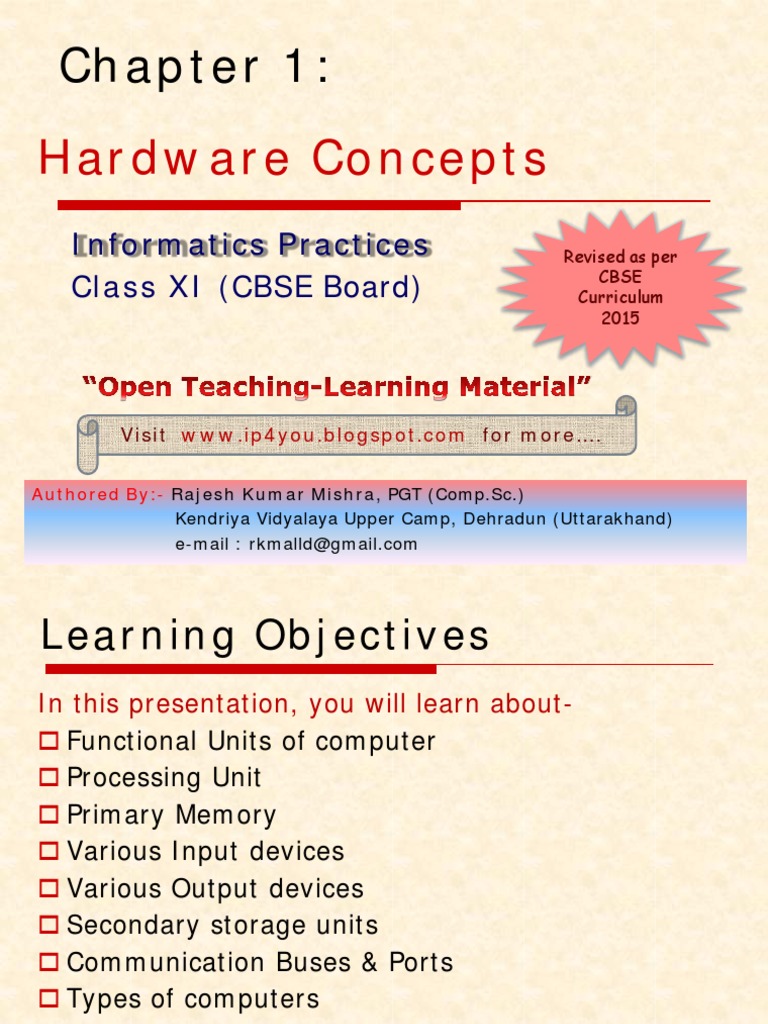Chapter 1 Hardware Concepts | Download Free PDF | Floppy Disk | Random Access Memory