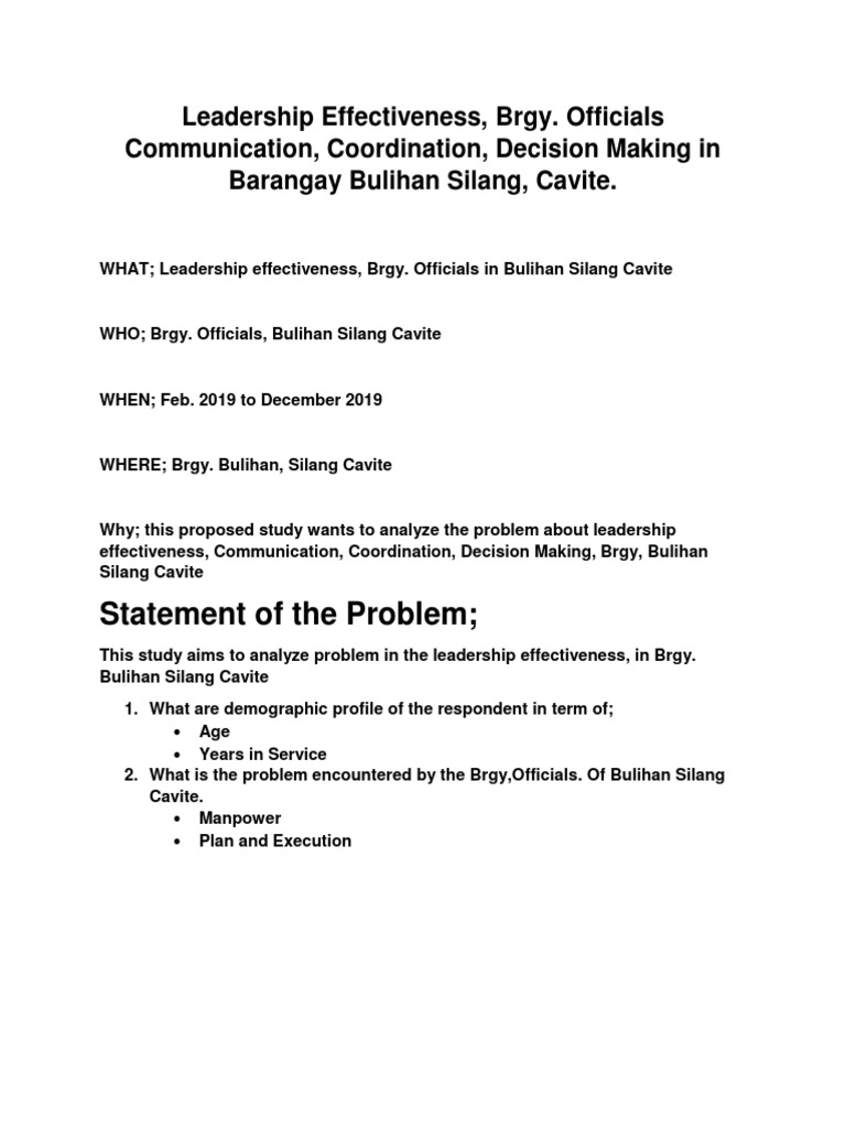 Leadership Effectiveness | PDF