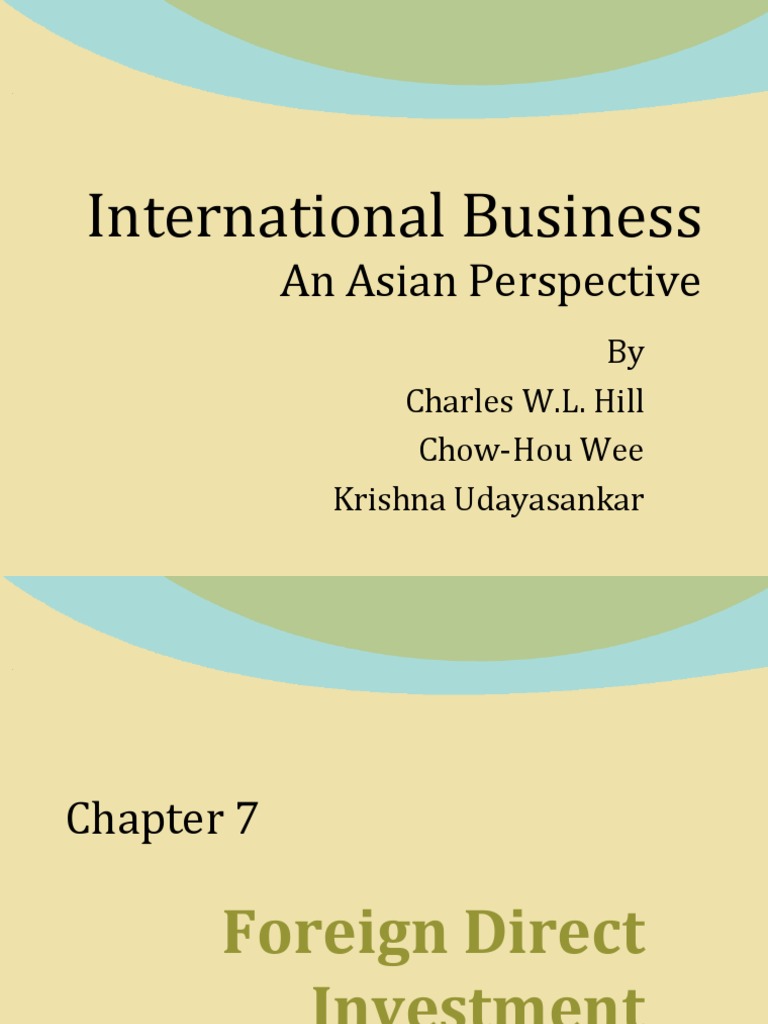 International Business: An Asian Perspective | PDF | Foreign Direct ...