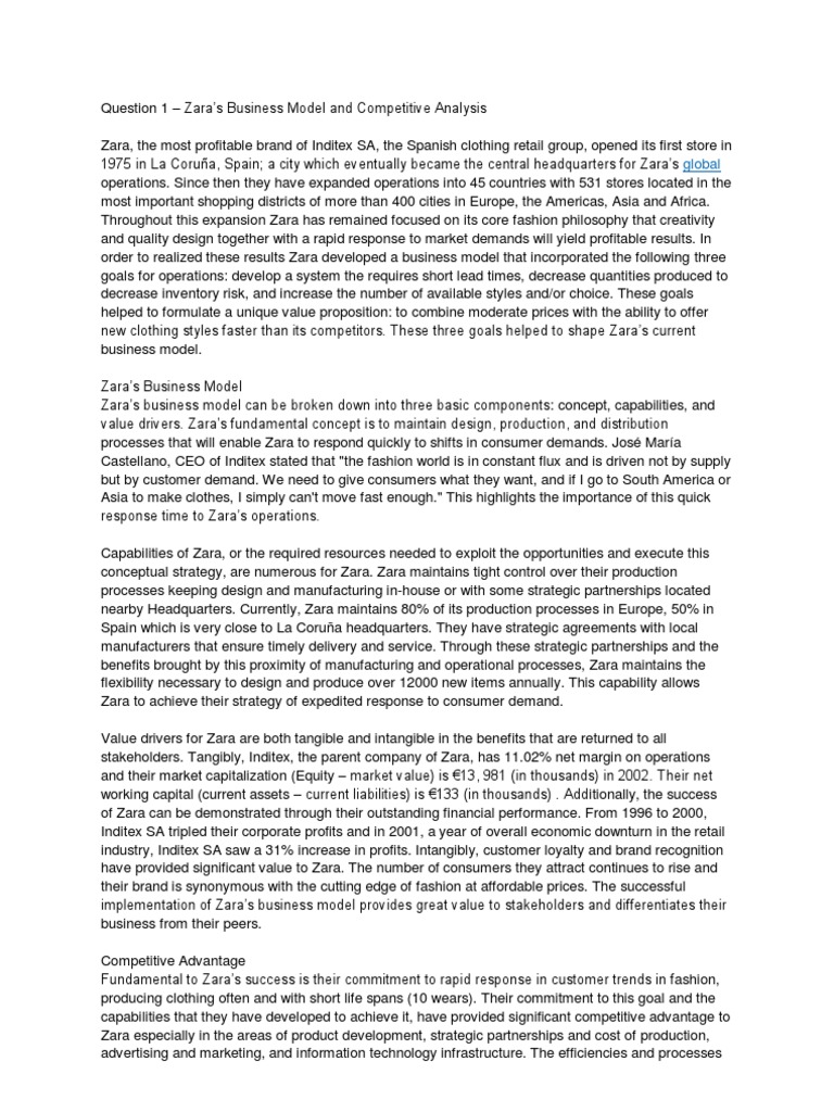 ZARA | PDF | Outsourcing | Retail