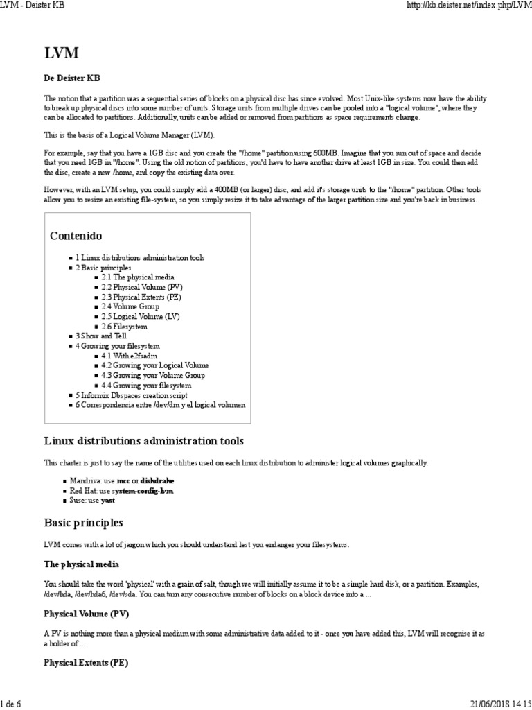 LVM PDF | PDF | File System | Computer Hardware