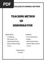 Demonstration Method of Teaching | PDF | Lesson Plan | Teachers