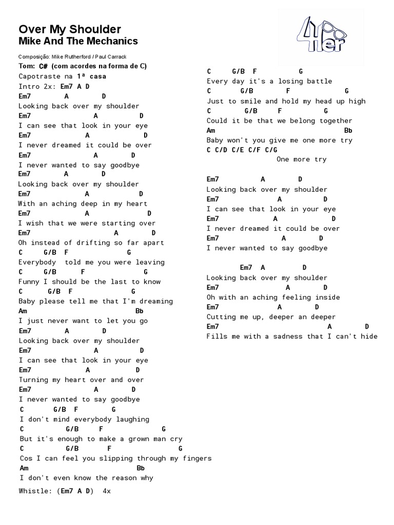 Cifra Club - Mike and The Mechanics - Over My Shoulder | PDF | Leisure
