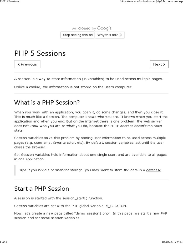 07b Php5 Sessions Pdf Php Software Engineering