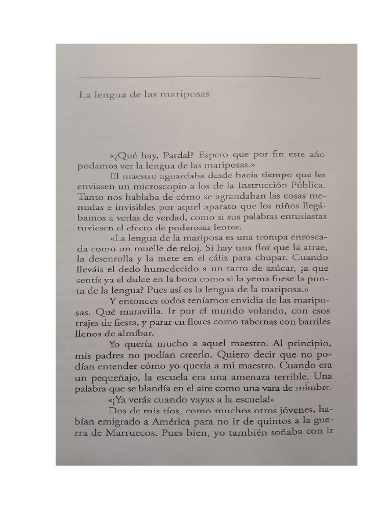 La Lengua de Las Mariposas Manuel Rivas | PDF | Idiomas