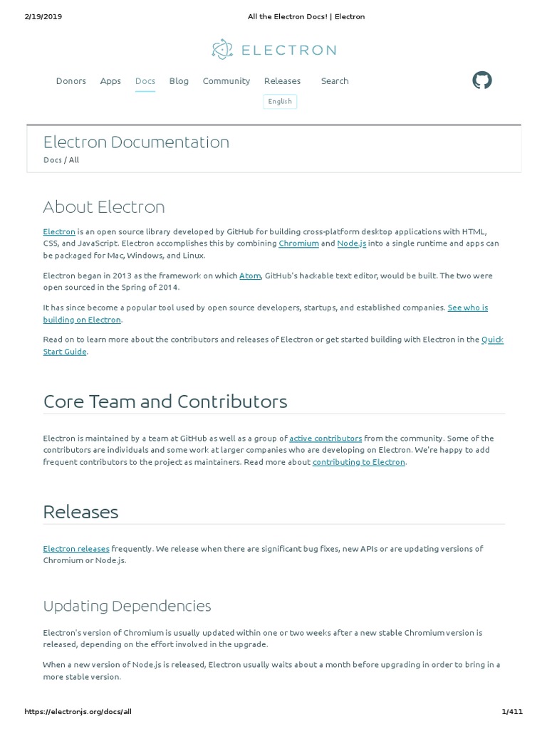 All The Electron Docs! - Electron | PDF | Mac Os | Computer File