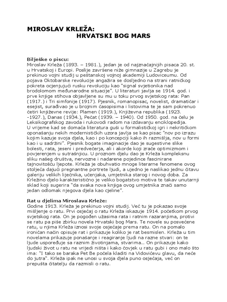 Hrvatski Bog Mars | PDF