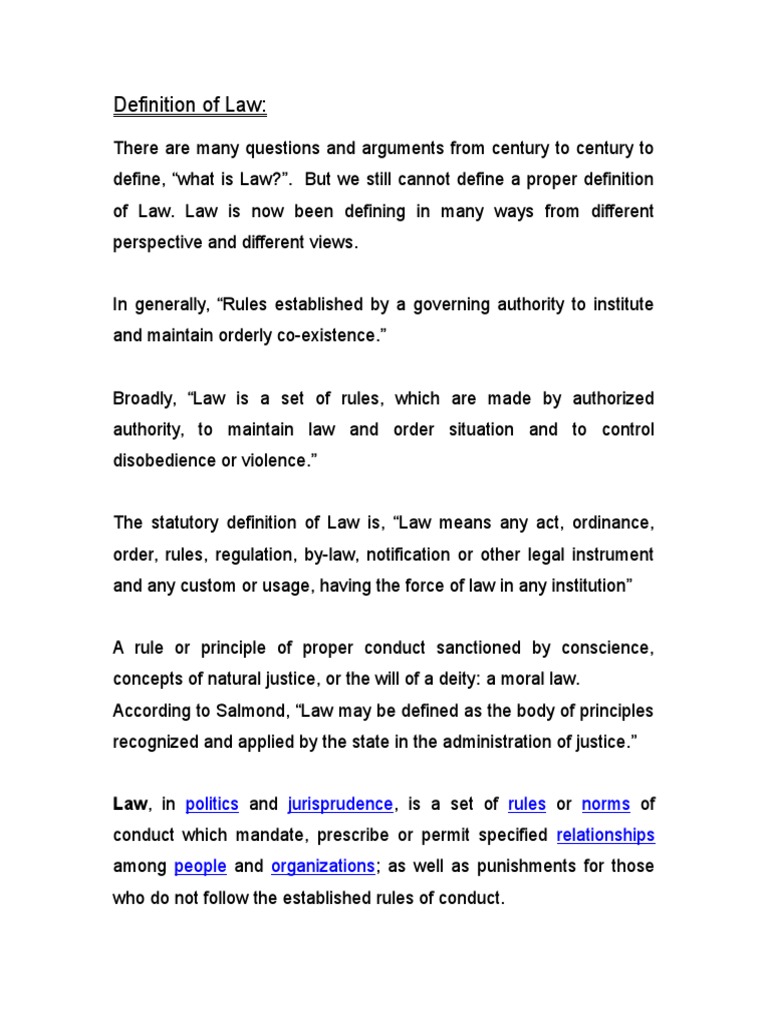 Defining Law and Its Types | PDF | Crime & Violence | Crime Thriller