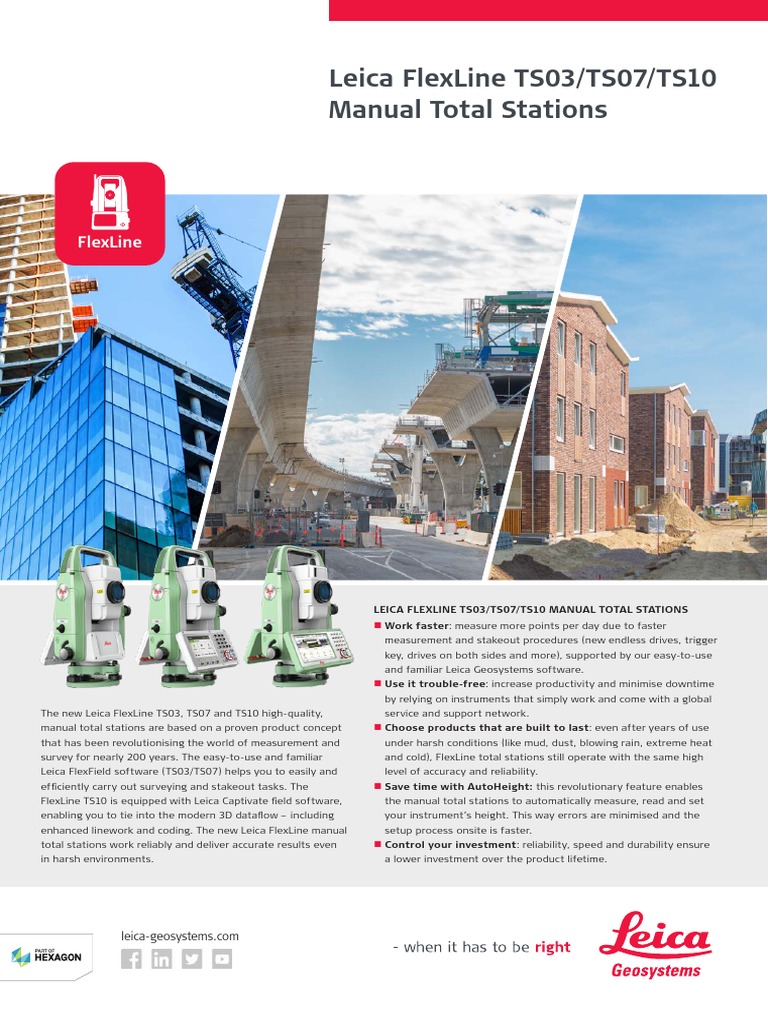 Leica TS03 07 10 DS LR | PDF | Battery Charger | Reliability Engineering