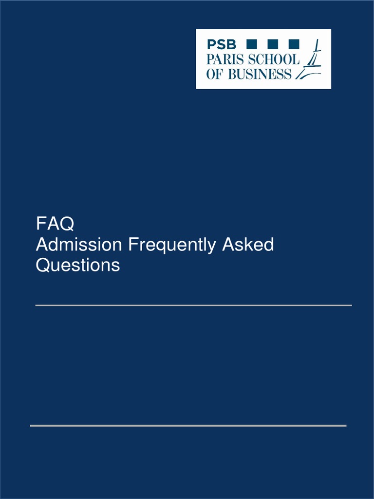 FAQ Admission Frequently Asked Questions | PDF | University And College ...