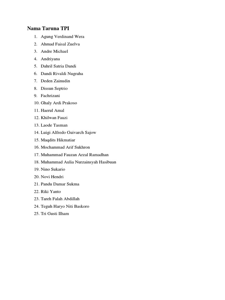 List of Trainee Names from Various Indonesian Government Agencies | PDF