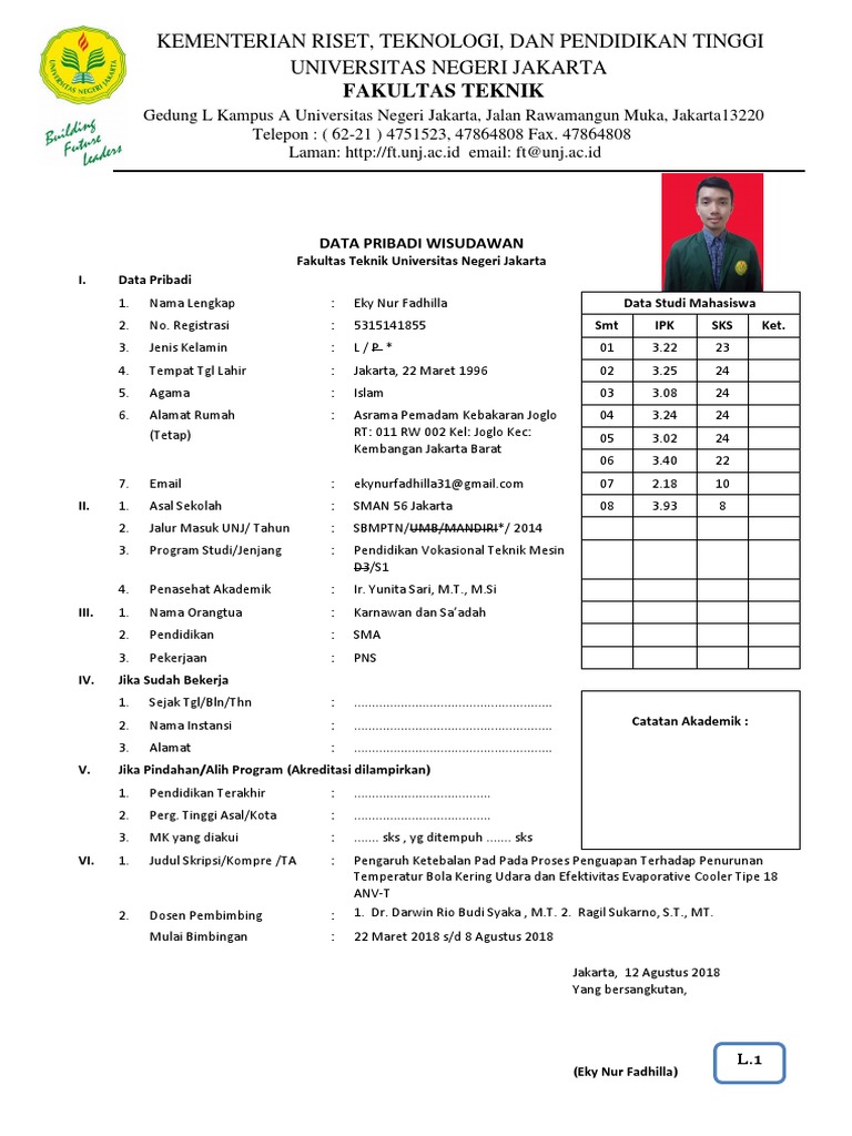Berkas Form L1 - L7 | PDF
