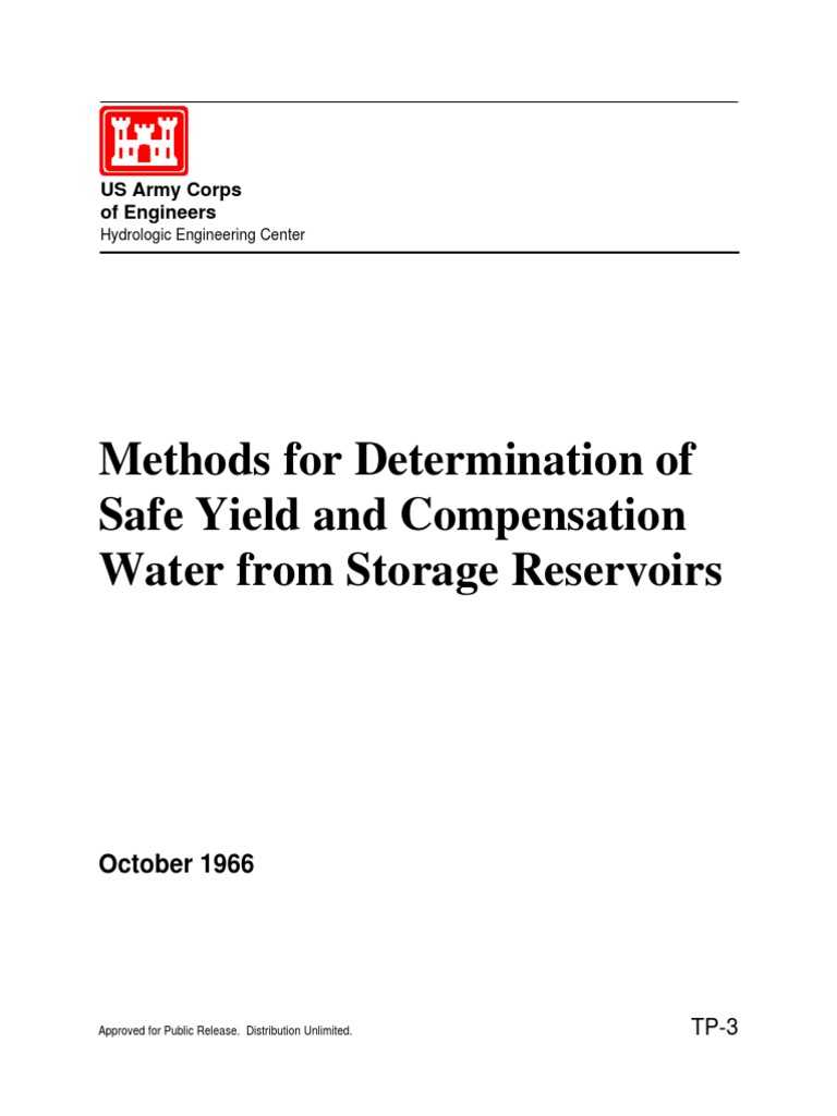 Methods For Determination of Safe Yield and Compensation Water From ...