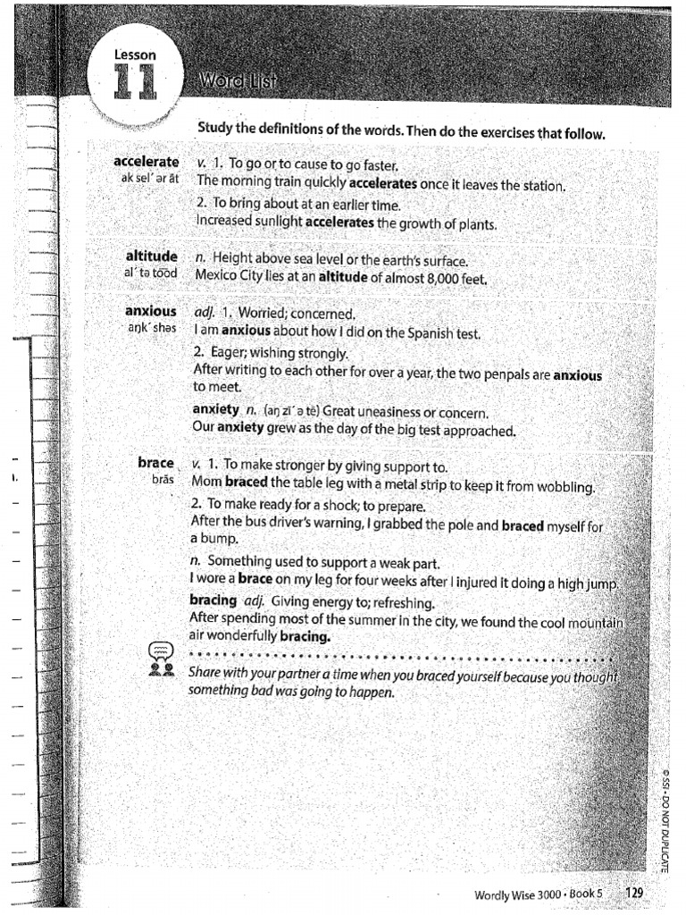 Vocabulary Lesson 11 | PDF