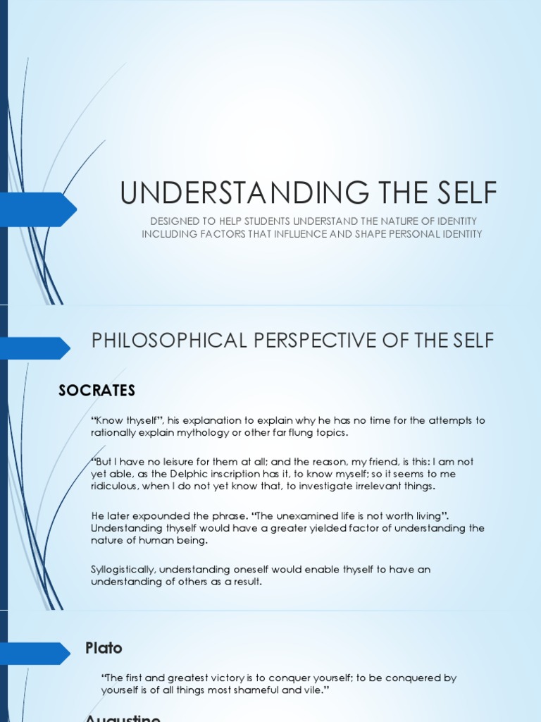 Understanding The Self | PDF | Reinforcement | Applied Psychology