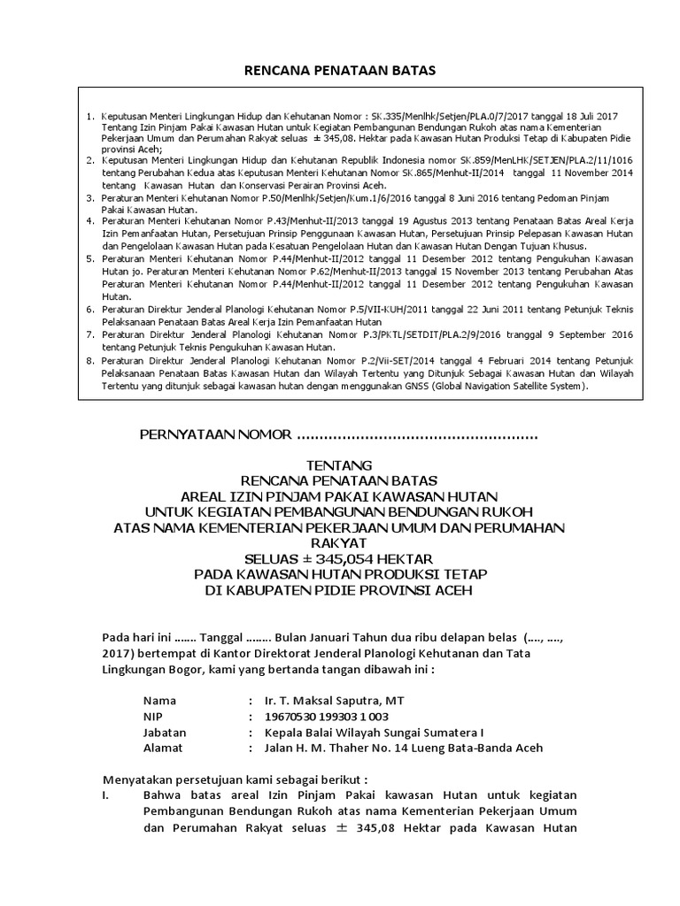 Rencana Penataan Batas FINAL OKE | PDF