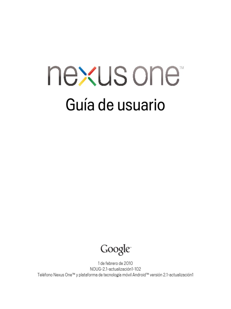 Manual Nexus PDF | PDF | Android (sistema operativo) | Gmail