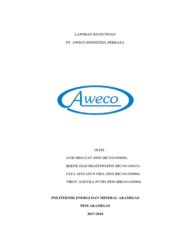 LAPORAN KUNJUNGAN Aweco | PDF
