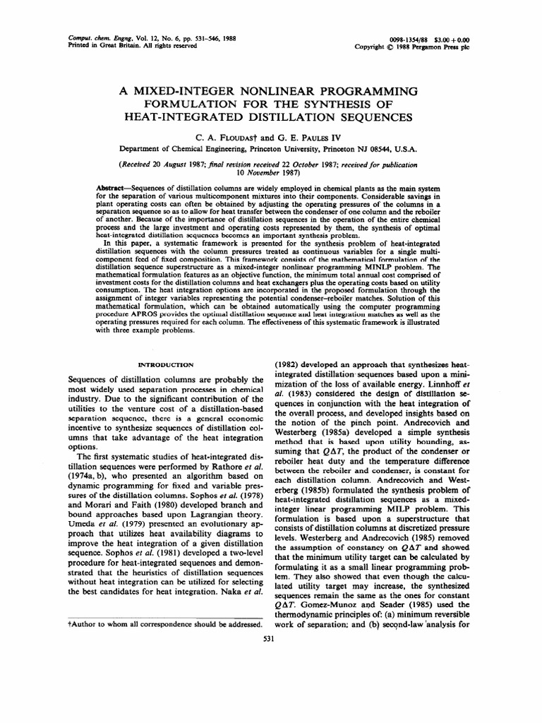 Articulo5 Optimizacion PDF | PDF | Mathematical Optimization | Distillation
