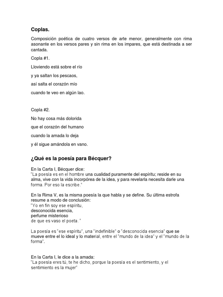 Copla | PDF | Poesía