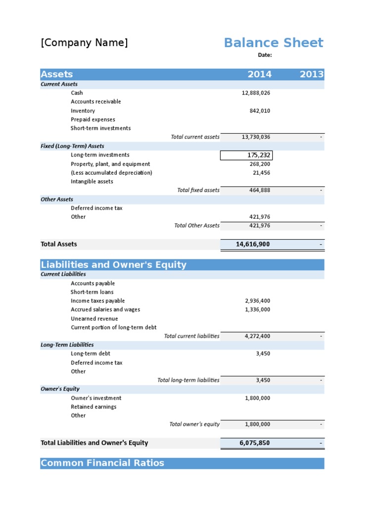 Balance Sheet Sample | Download Free PDF | Balance Sheet | Current ...