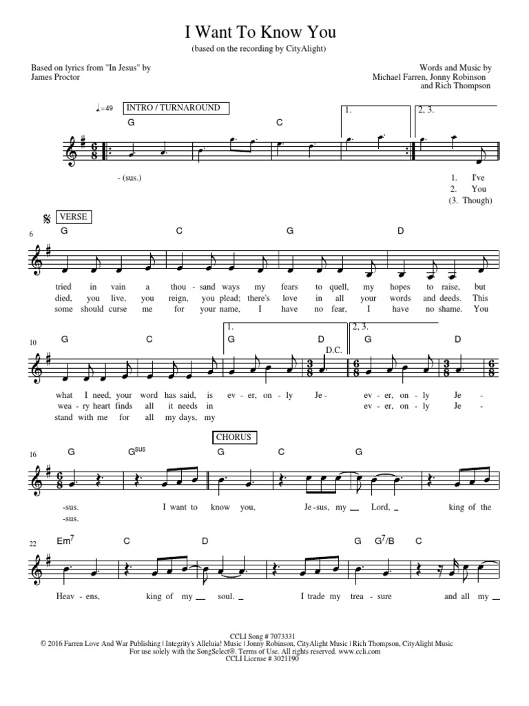 I Want To Know You | PDF | Leisure