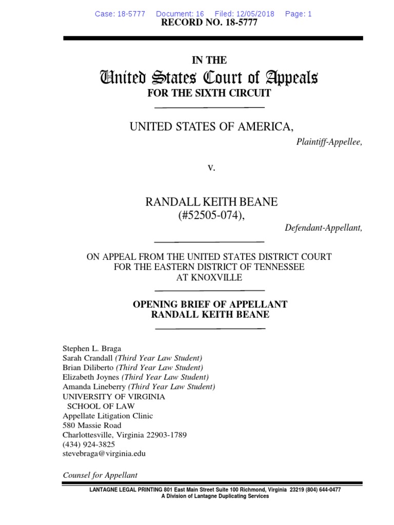 Randall Beane Appeal | PDF | Pro Se Legal Representation In The United ...