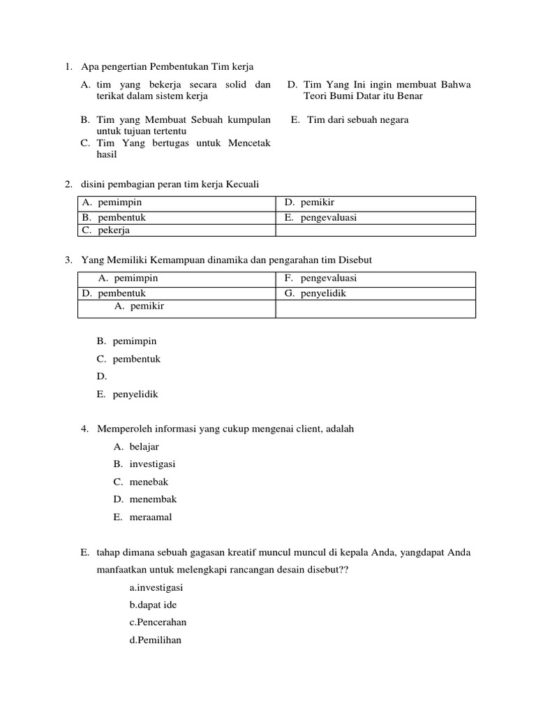 Apa Pengertian Pembentukan Tim Kerja | PDF