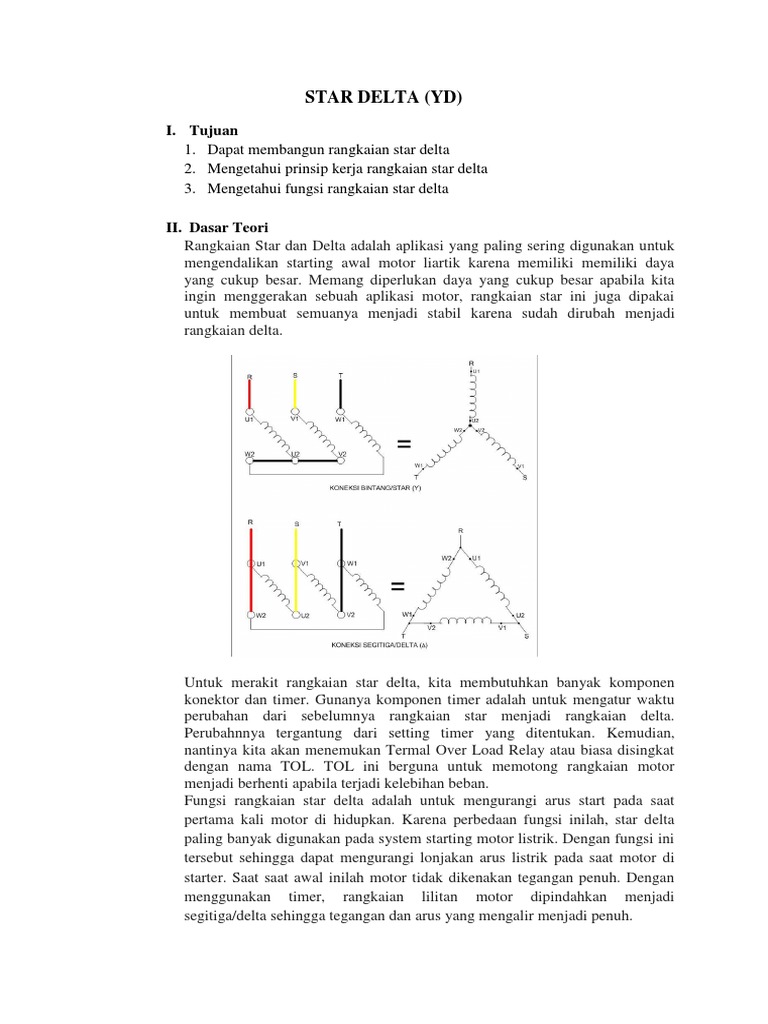 Fungsi dan Prinsip Rangkaian Star Delta | PDF