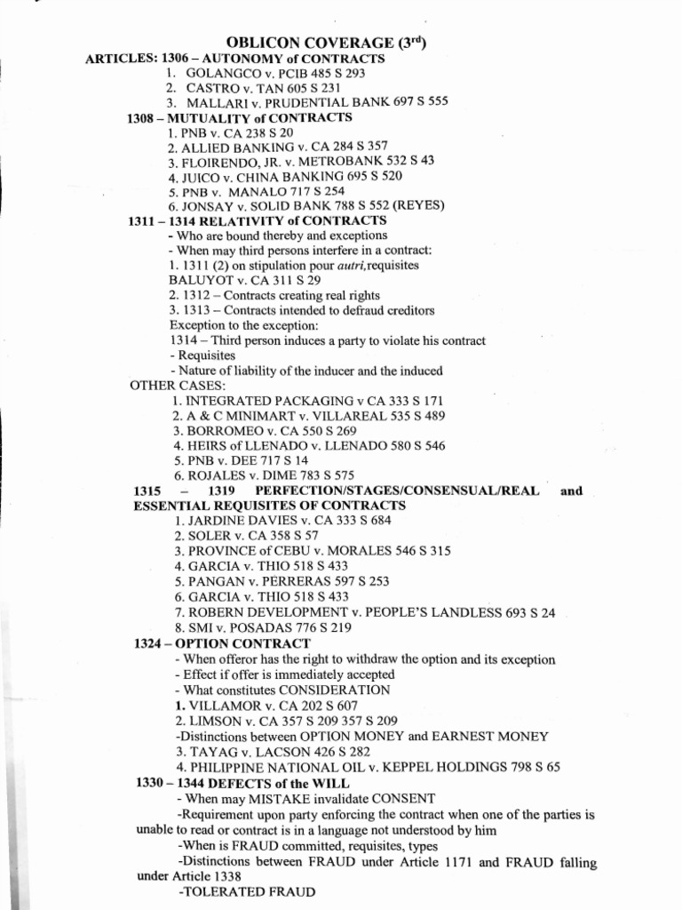 V2 OBLICON SYLLABUS 3rd Exam PDF | PDF