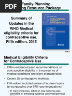 FSRH Ukmec Summary September 2019 | PDF | Blood Pressure | Hypertension