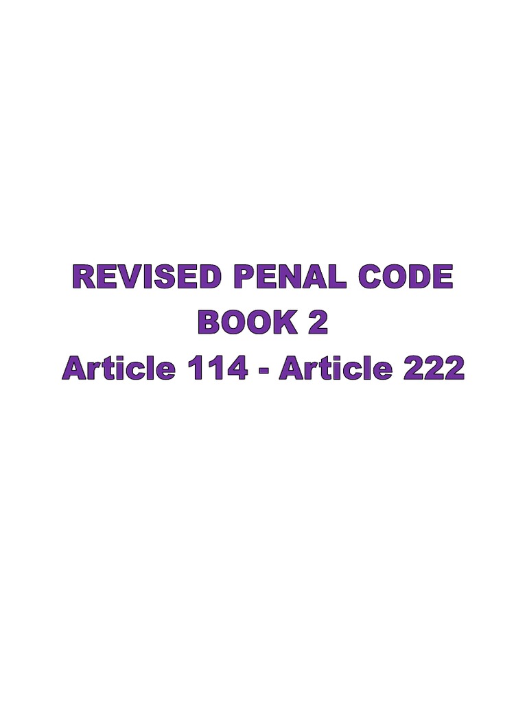 Revised Penal Code Book 2 | PDF | Perjury | Forgery